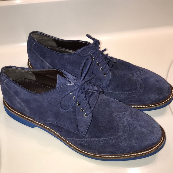 Cole Haan | Shoes | Cole Haan Mens Franklin Wing Ii Peacoat Suede Navy ...